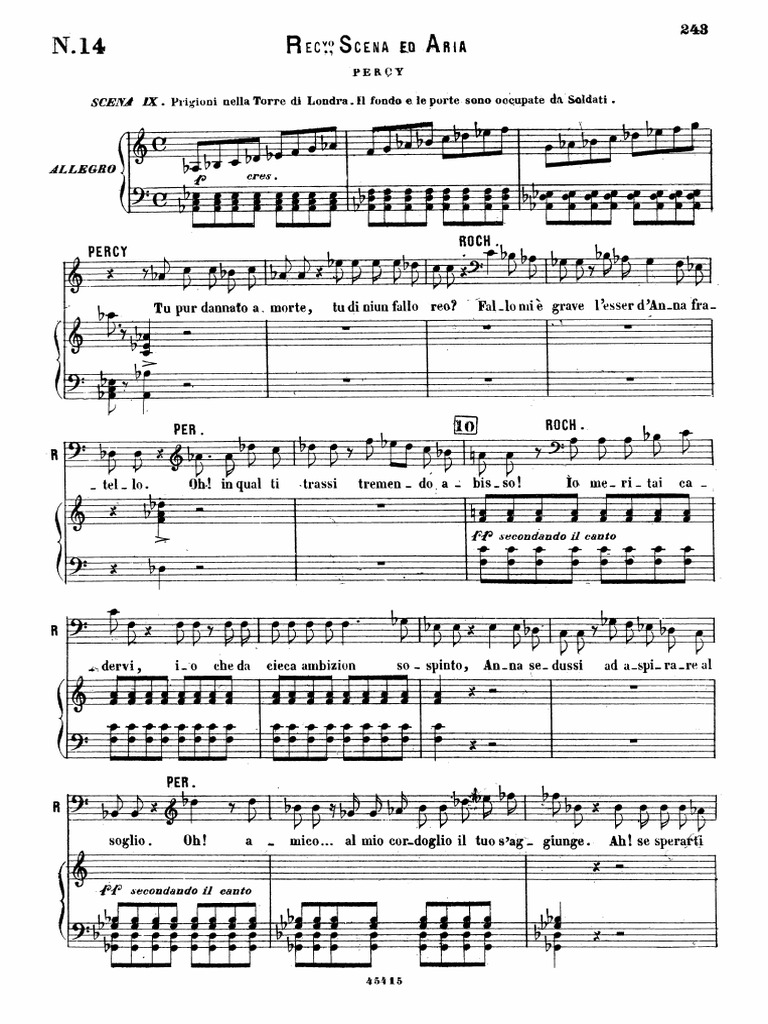Vivi Tu, Te Ne Scongiuro | PDF | Opera | Vocal Musical Compositions