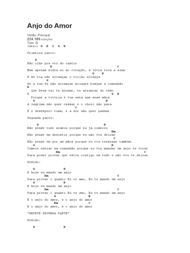 ANJO DO AMOR - Hinos Avulsos CCB