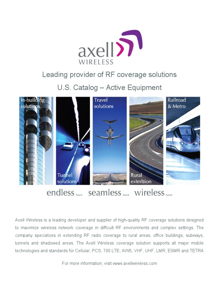 Axell Wireless Active Catalog PDF | PDF | Bandwidth (Signal Processing ...