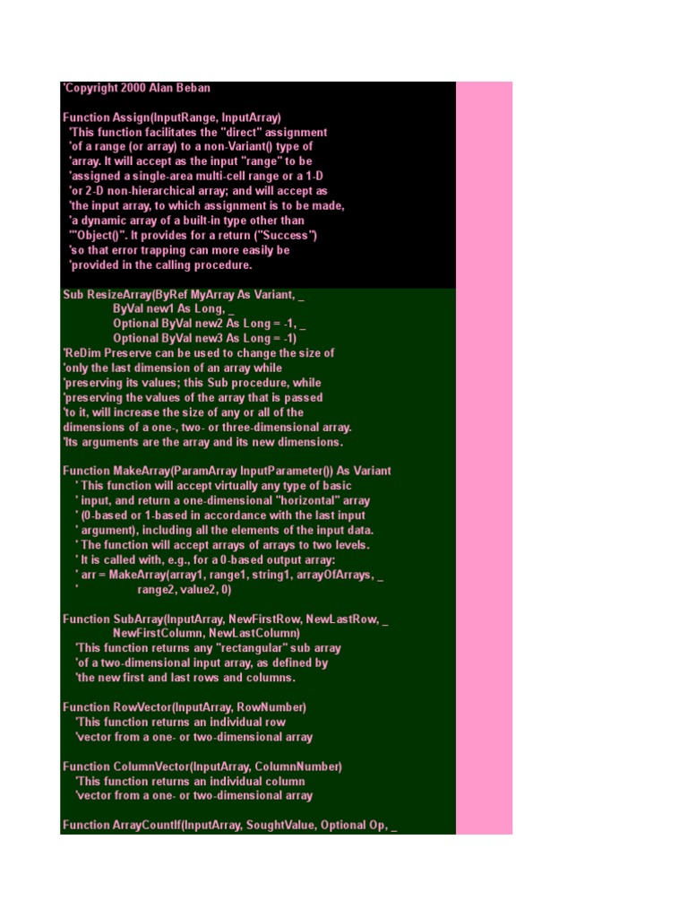 Array Functions Pdf Array Data Structure Function Mathematics