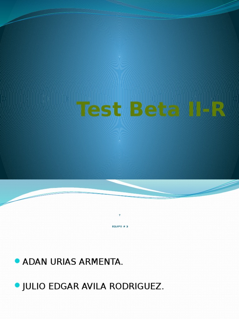 Test Beta II-RE | PDF | Cognición | Ciencia cognitiva