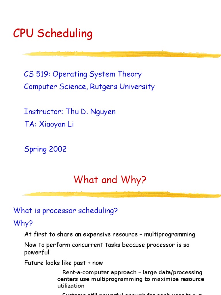 Cpu Sched | PDF | Scheduling (Computing) | Process (Computing)