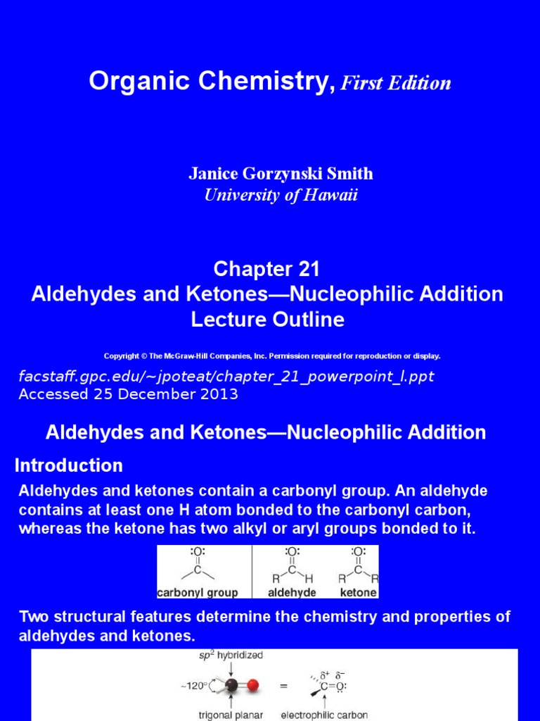 Aldehyde Ketone Nucleophilic Addition | PDF | Aldehyde | Ketone