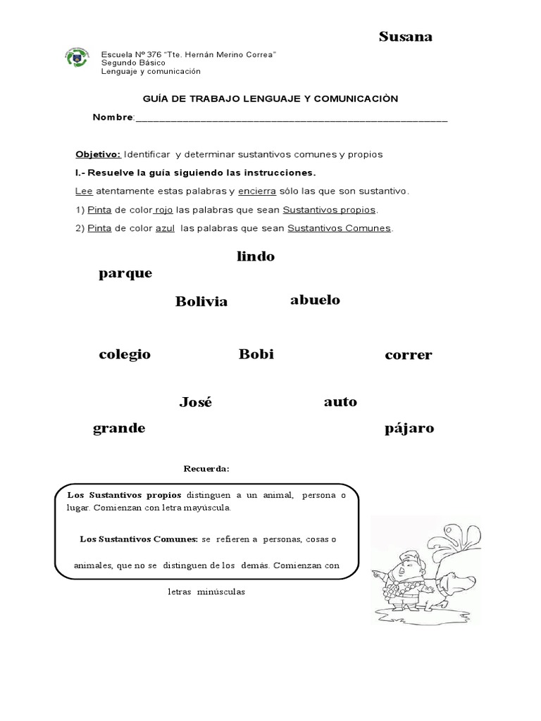 Guia de Actividades para Prueba | PDF | Adjetivo | Sustantivo