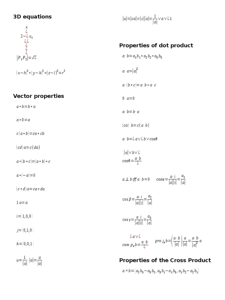 3D Equations | PDF | Teaching Methods & Materials | Science & Mathematics