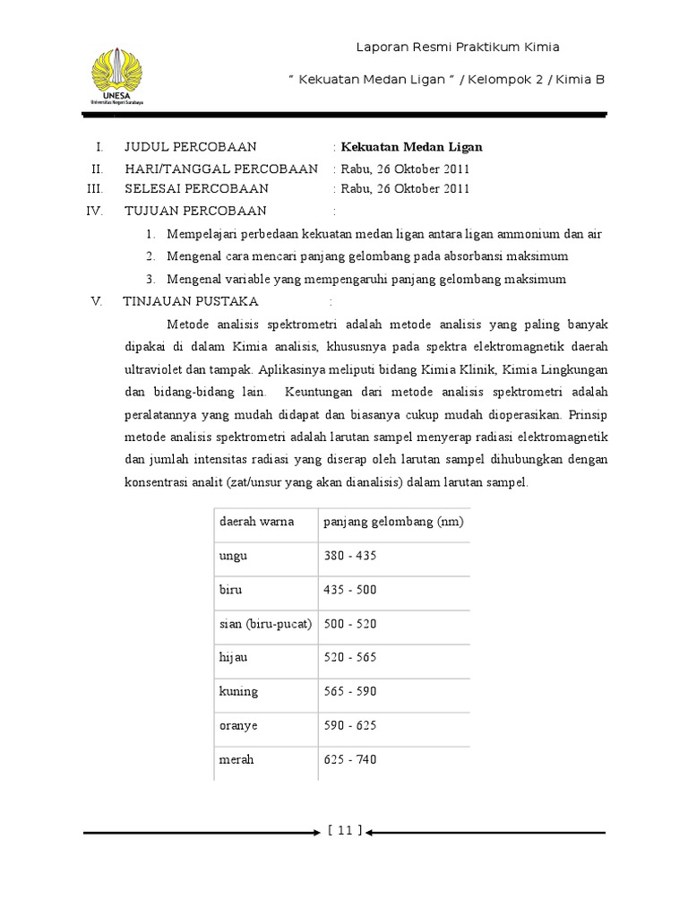 Anorganik III - Kekuatan Medan Ligan | PDF | Sains & Matematika