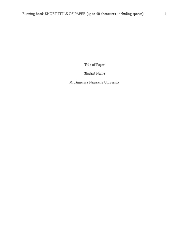 APA - Template For Paper Updated 12-19-2014 | PDF | Language Arts ...