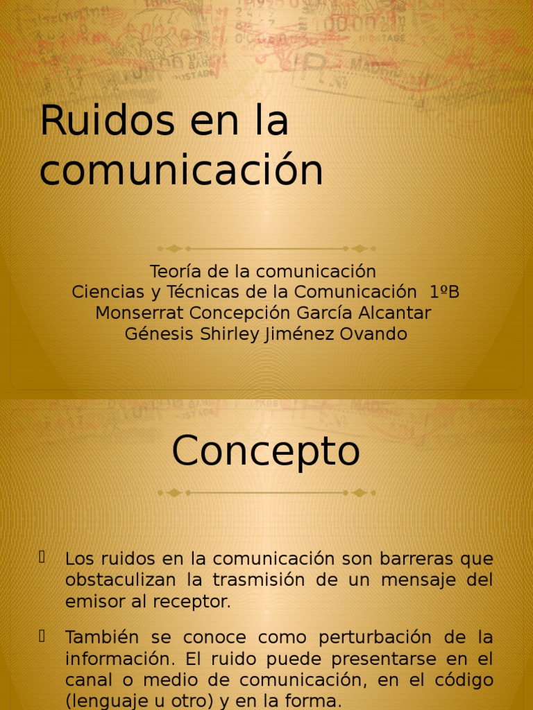 Ejemplos de ruidos en la comunicación | PDF | Comunicación ...