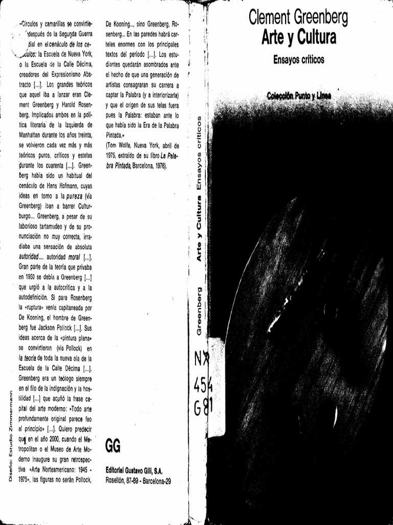 GREENBERG, Clement - Arte y Cultura | PDF