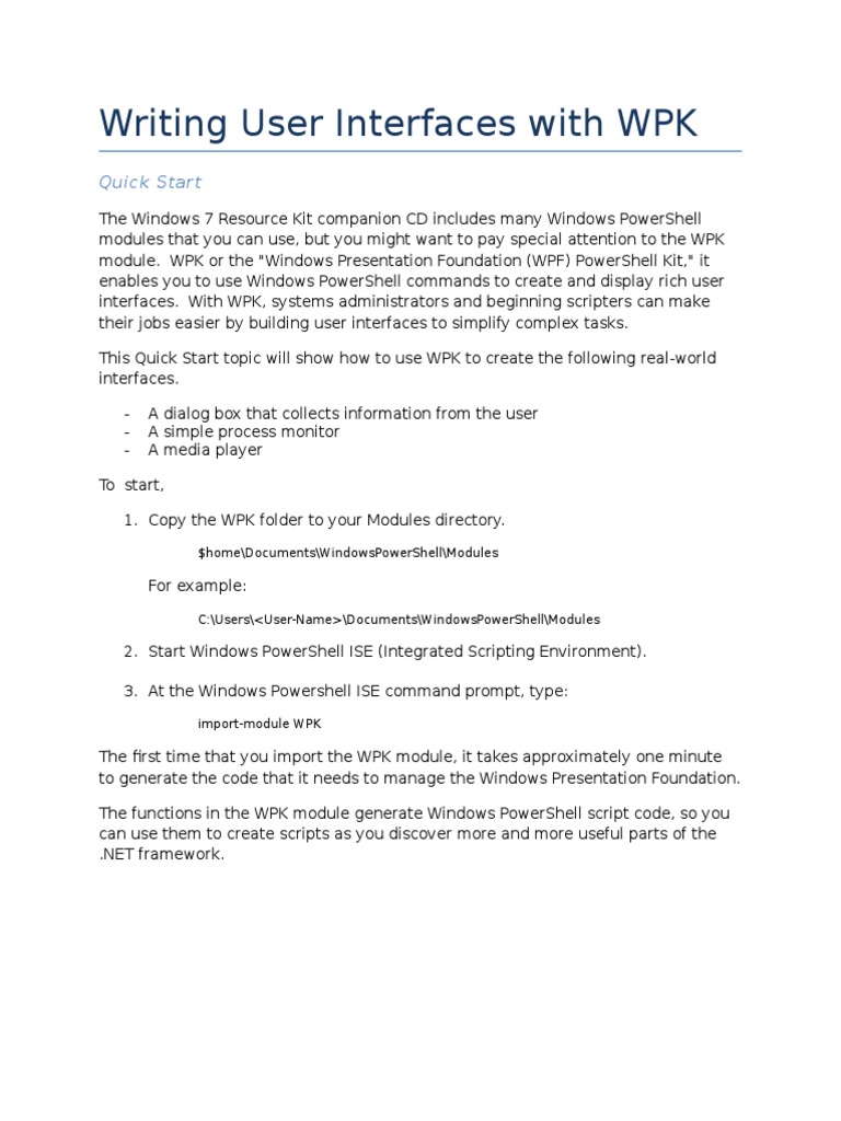 Writing User Interfaces With WPK | PDF | Parameter (Computer Programming) | Computing