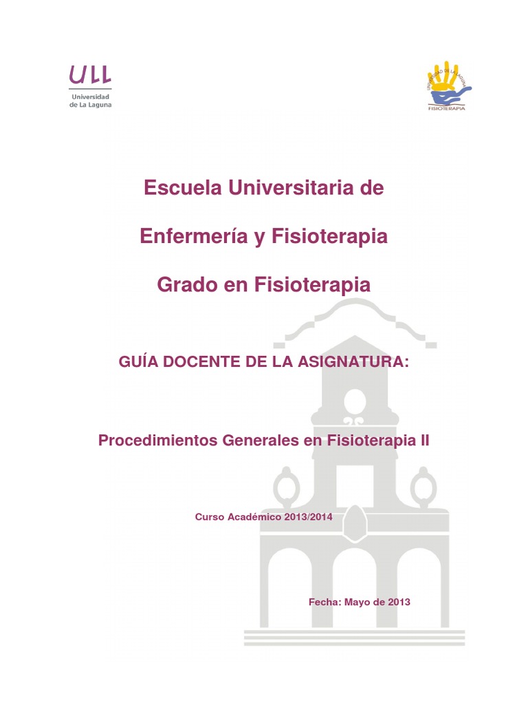 Procedimientos Generales en Fisioterapia II | PDF | Terapia física | Tratamiento de salud