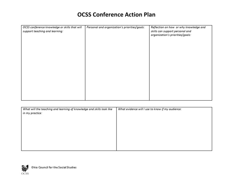 OCSS Conference Action Plan | PDF