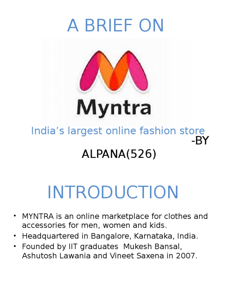 MYNTRA | PDF | Marketing | Economies