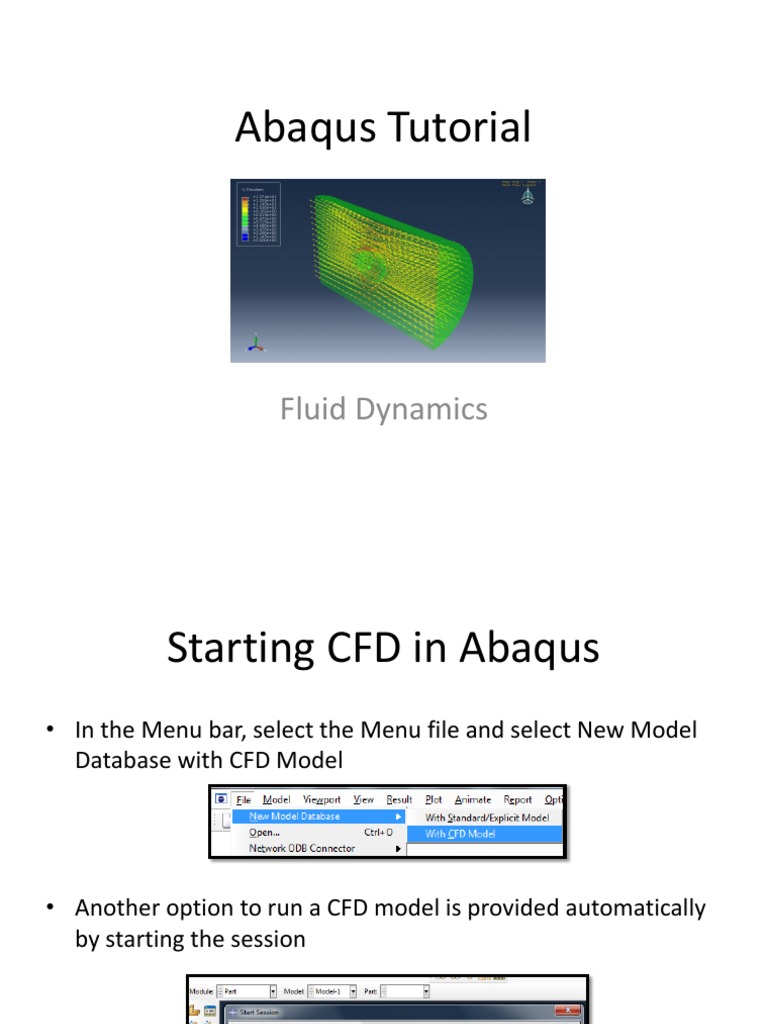 Abaqus Tutorial: Fluid Dynamics | PDF
