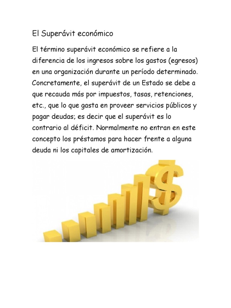 Superávit económico: definición y tipos | PDF | Dividendo | Balance ...