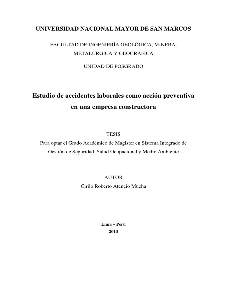 Atencio - MC (1) Tesis Pos Grado UNMSM | PDF