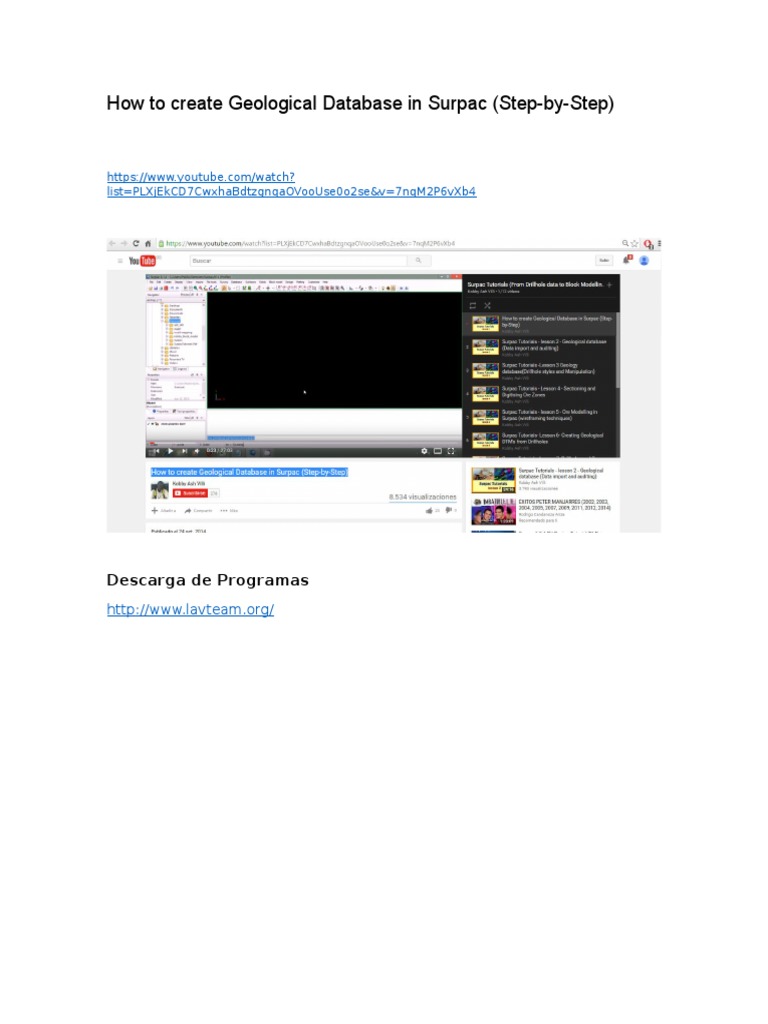 How To Create Geological Database in Surpac (Step-by-Step) : Descarga ...