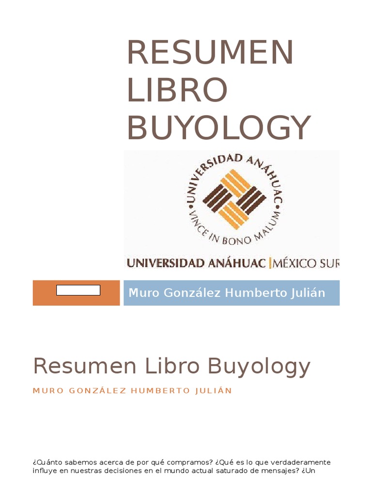 Resumen Libro Buyology | PDF | Cerebro | Investigación de mercado