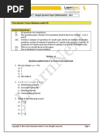 Maths Class6 2023-24 Sample Paper | PDF | Length | Numbers