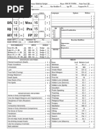 GURPS - 4th Edition - Expanded Char Sheet (Form) | PDF