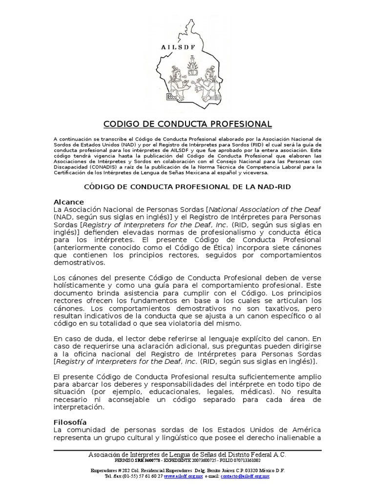 Codigo de Conducta Profesional