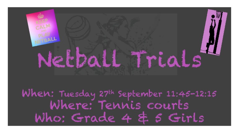 Netball Trials | PDF