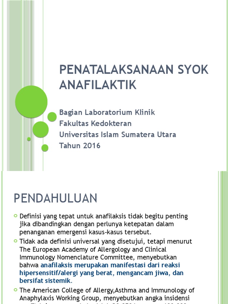 Penatalaksanaan Syok Anafilaktik | PDF