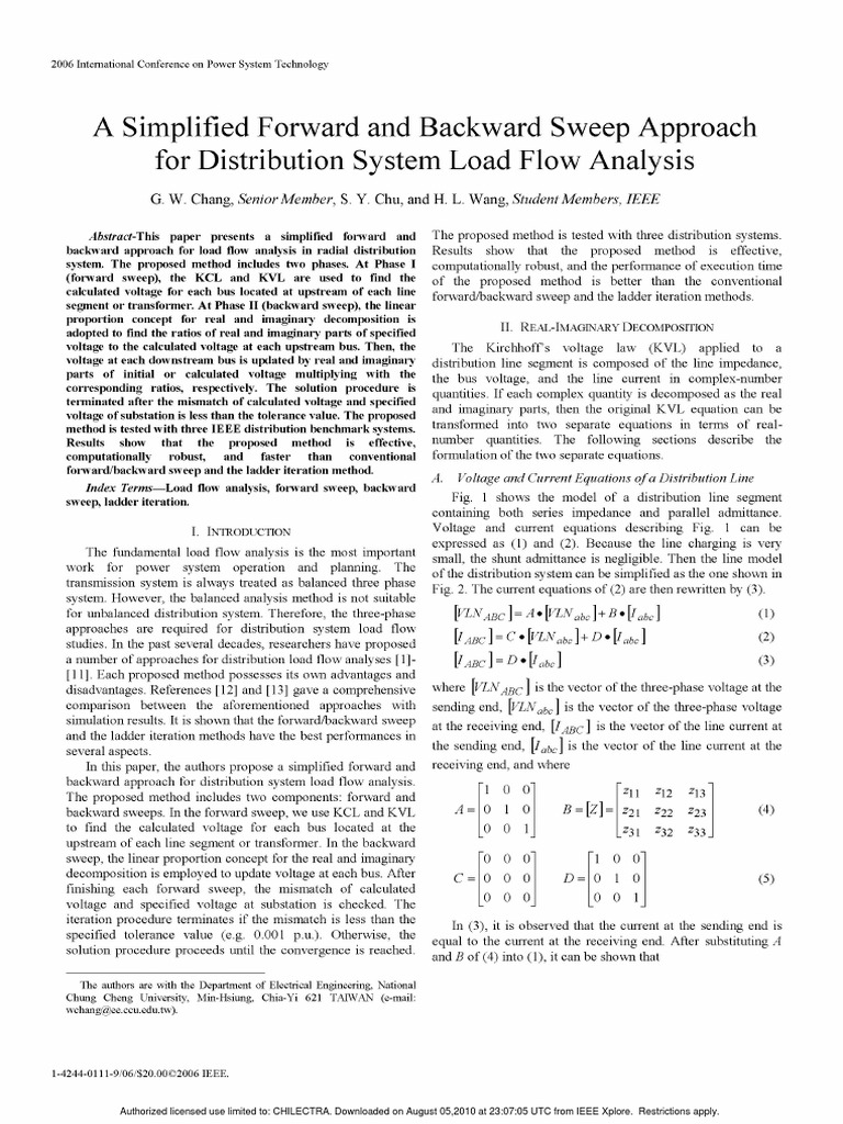 Simplified Load Flow Analysis Method | PDF | Electrical Impedance ...