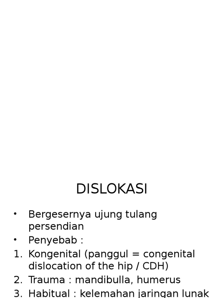 Radiologi Trauma SENDI Dislokasi | PDF
