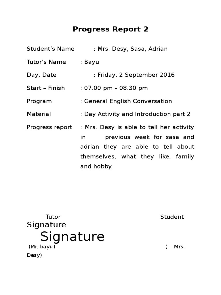 Signature: Progress Report 2 | PDF