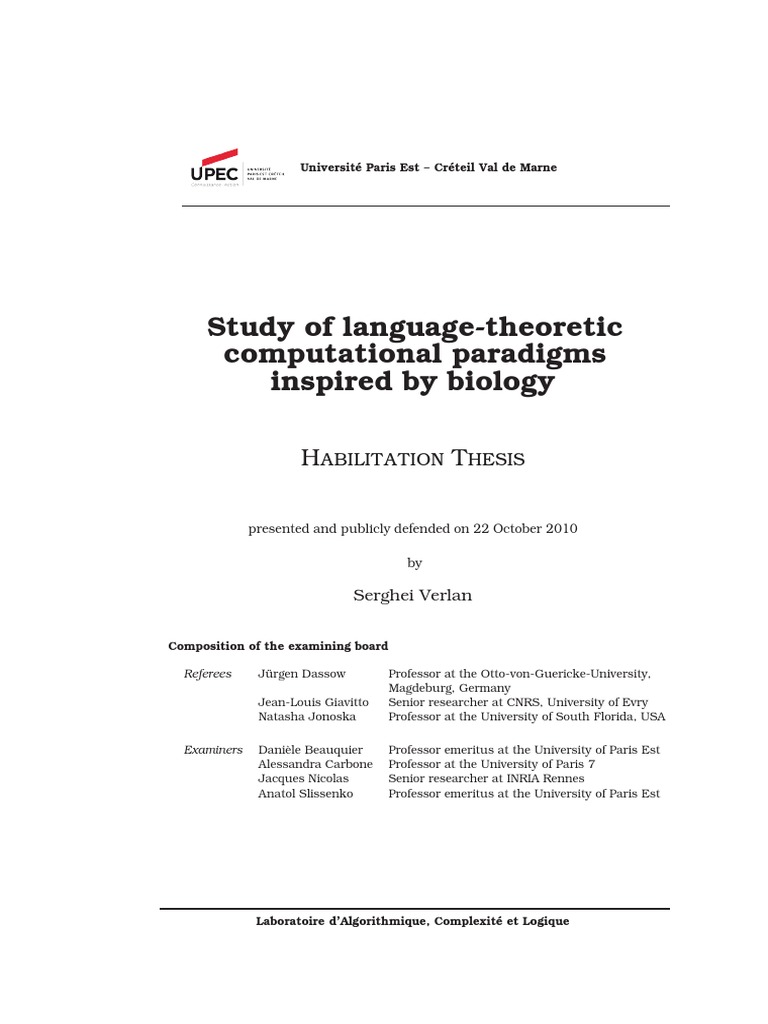 Study of Language-Theoretic Computational Paradigms Inspired by Biology | PDF | Discrete ...