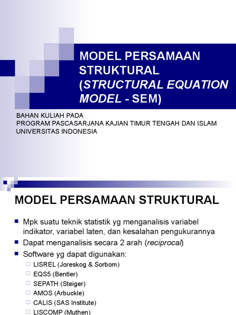 Model Persamaan Struktural | PDF