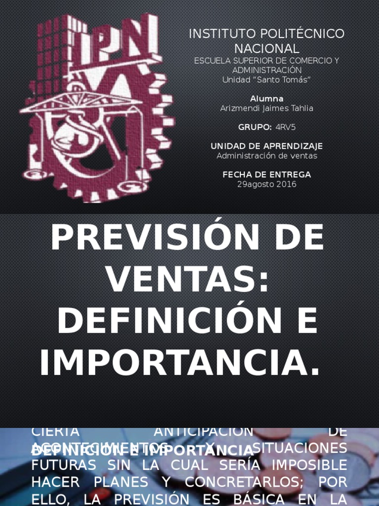 Previsión de Ventas: Definición y Estrategias | PDF | Marketing | Business