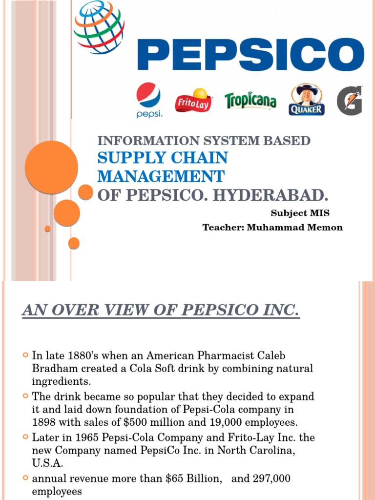 Mis Pepsico project report | Feasibility Study | Databases