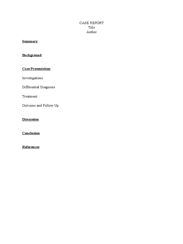 Case Report - Draft | PDF