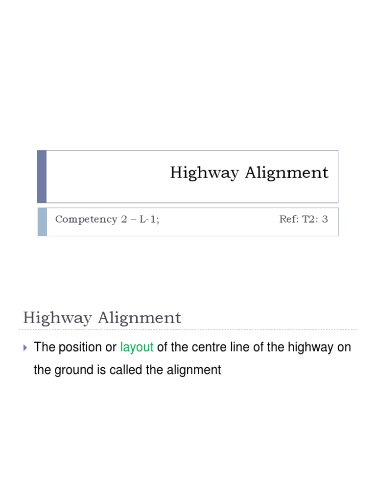 Highway Alignment | PDF | Surveying | Topography