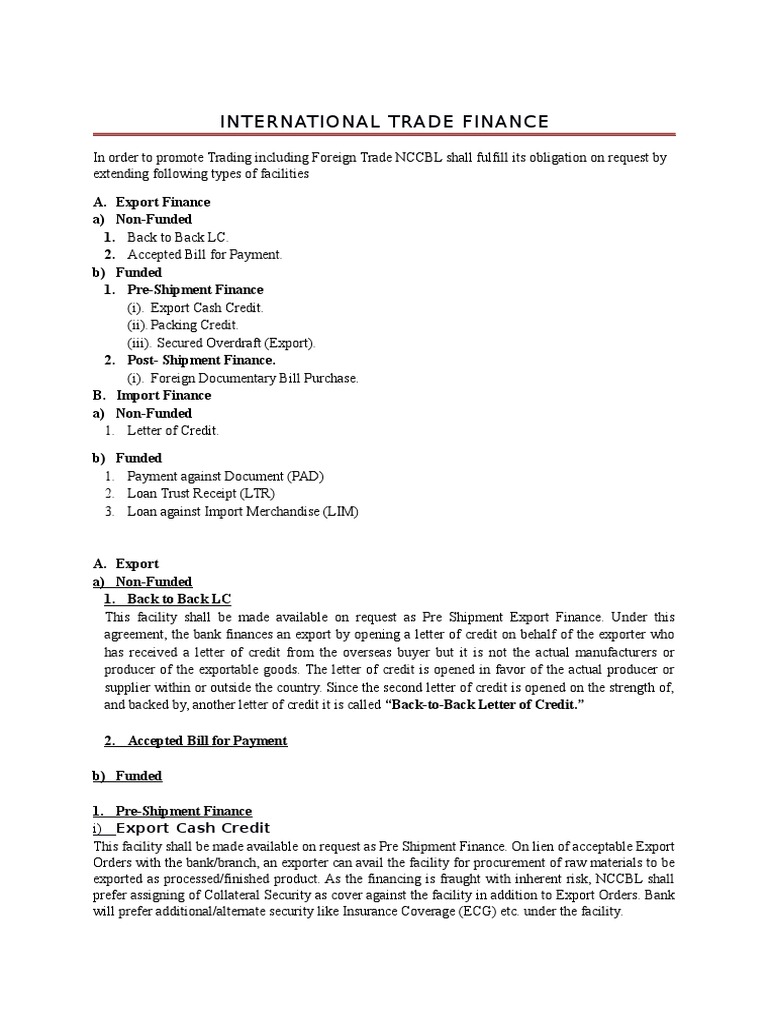 International Trade Finance | PDF