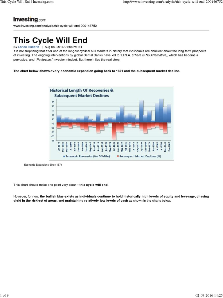 Market Cycles: Prepare for Change | PDF | Valuation (Finance) | Investing