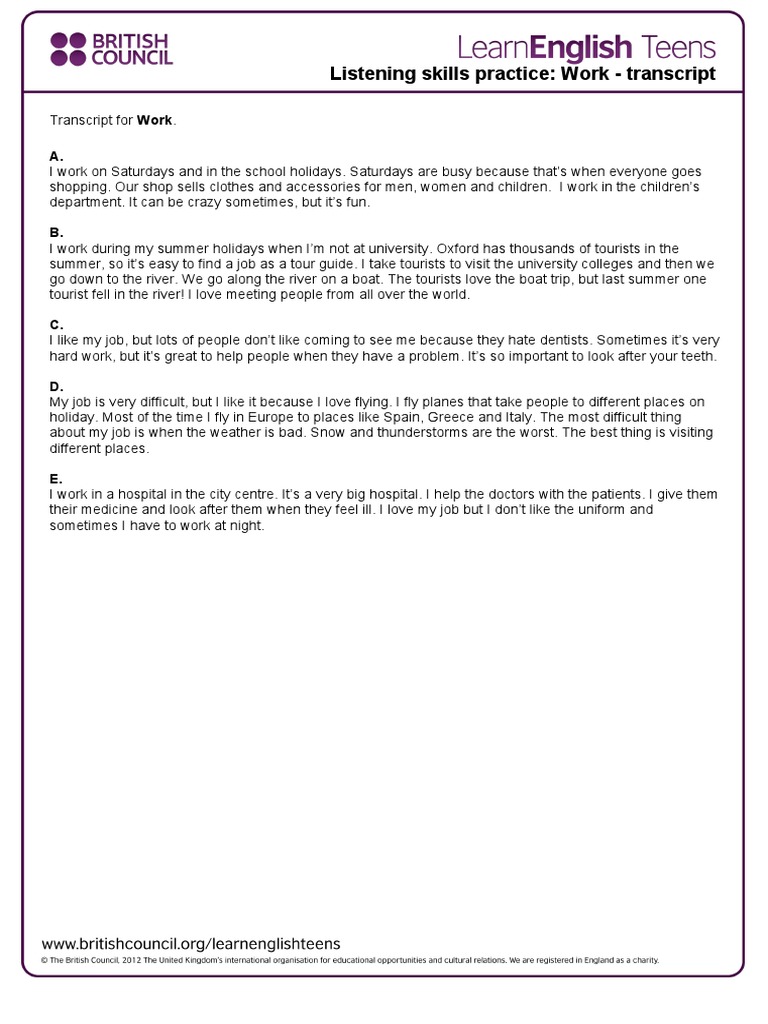 Work - Transcript 1 | PDF | Health Sciences | Medicine