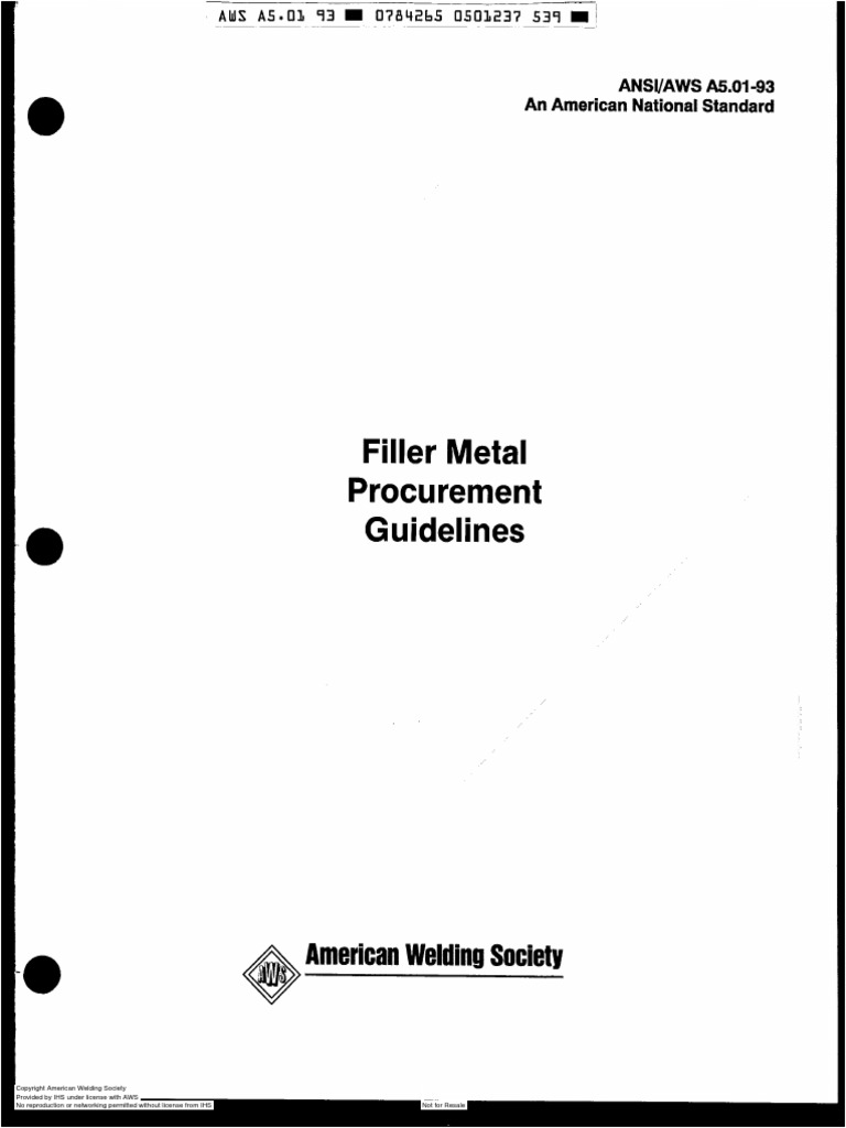 Aws Filler Metal PDF | PDF | Welding | Construction