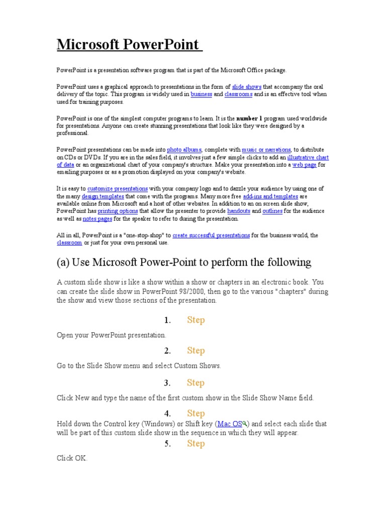 Microsoft PowerPoint | PDF | Microsoft Power Point | Application Software