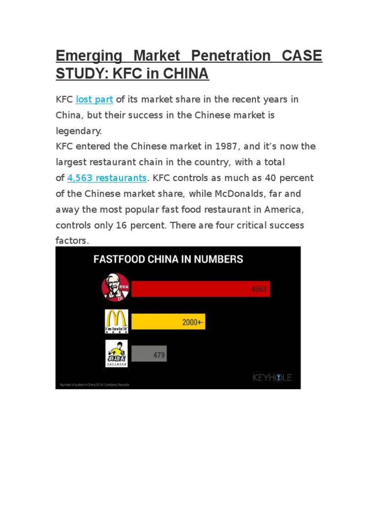KFC Case Study China | PDF | Economy Of China | Fast Food Restaurants