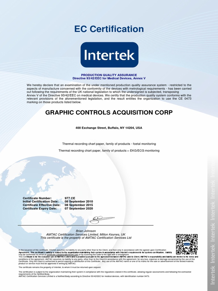 EC Certificate | Medical Device | Certification