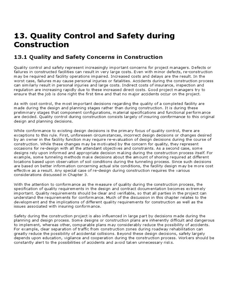Ensuring Quality Control and Safety During Construction Through ...