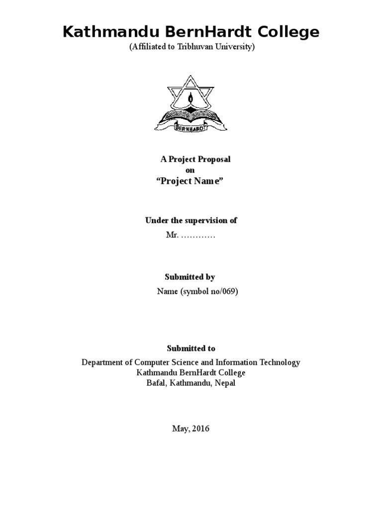 7 Sem Project Proposal Format