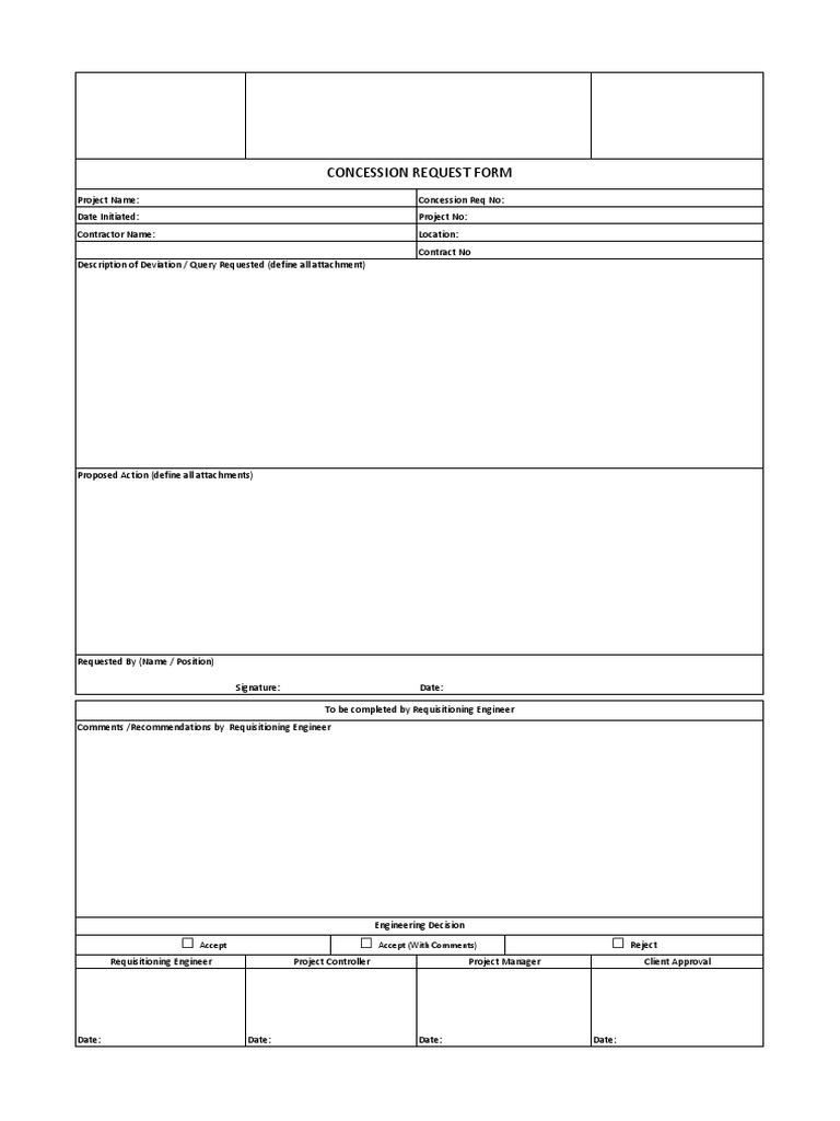 Concession Request Form Template | PDF | Computers | Technology ...
