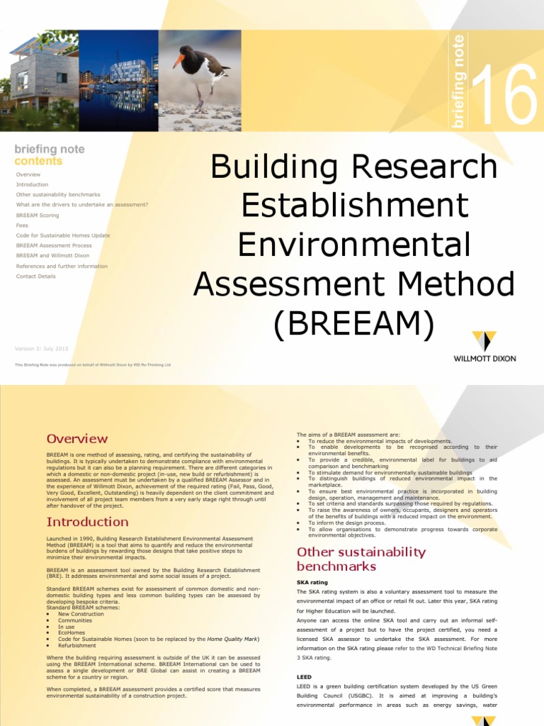 Building Research Establishment Environmental Assessment Method (Breeam)