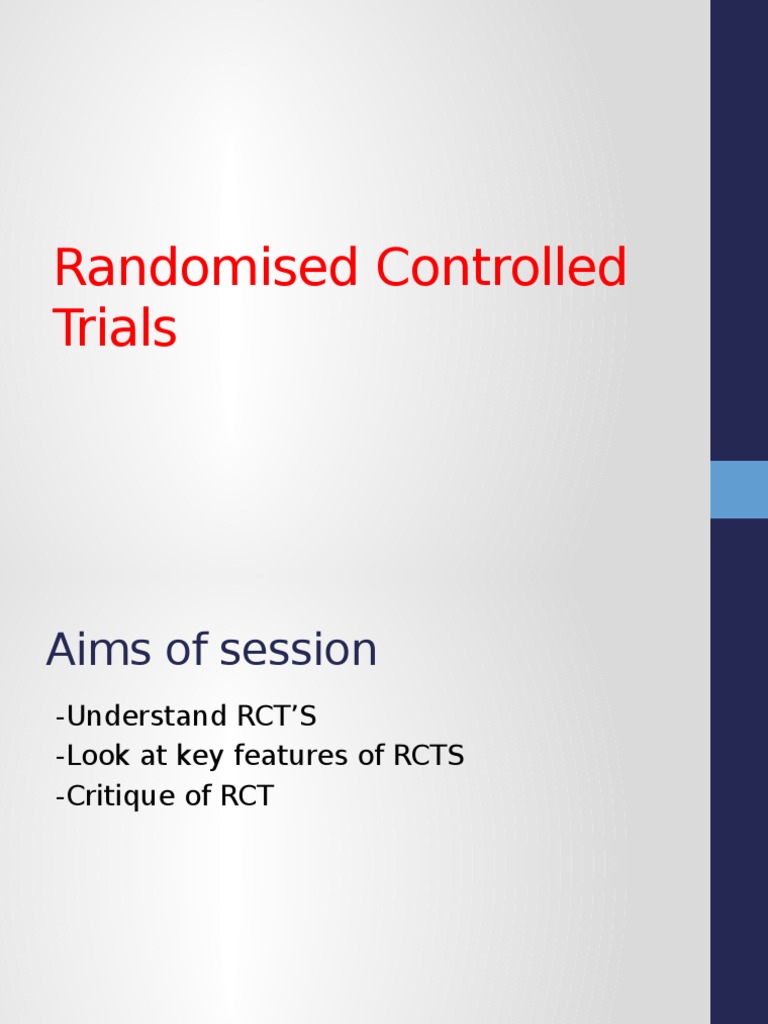 Understanding Randomised Controlled Trials | PDF | Self-Improvement