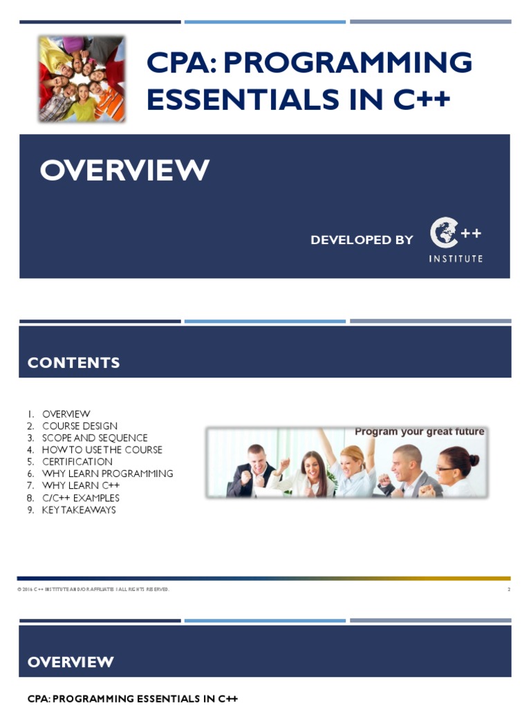 Cpa Programming Essentials In C Overview Pdf Pdf Inheritance Object Oriented Programming