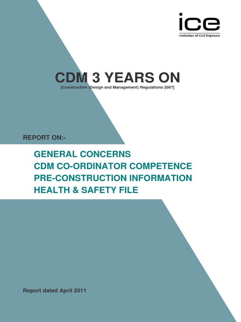 CDM 3 Years On Report | PDF | Competence (Human Resources) | Business